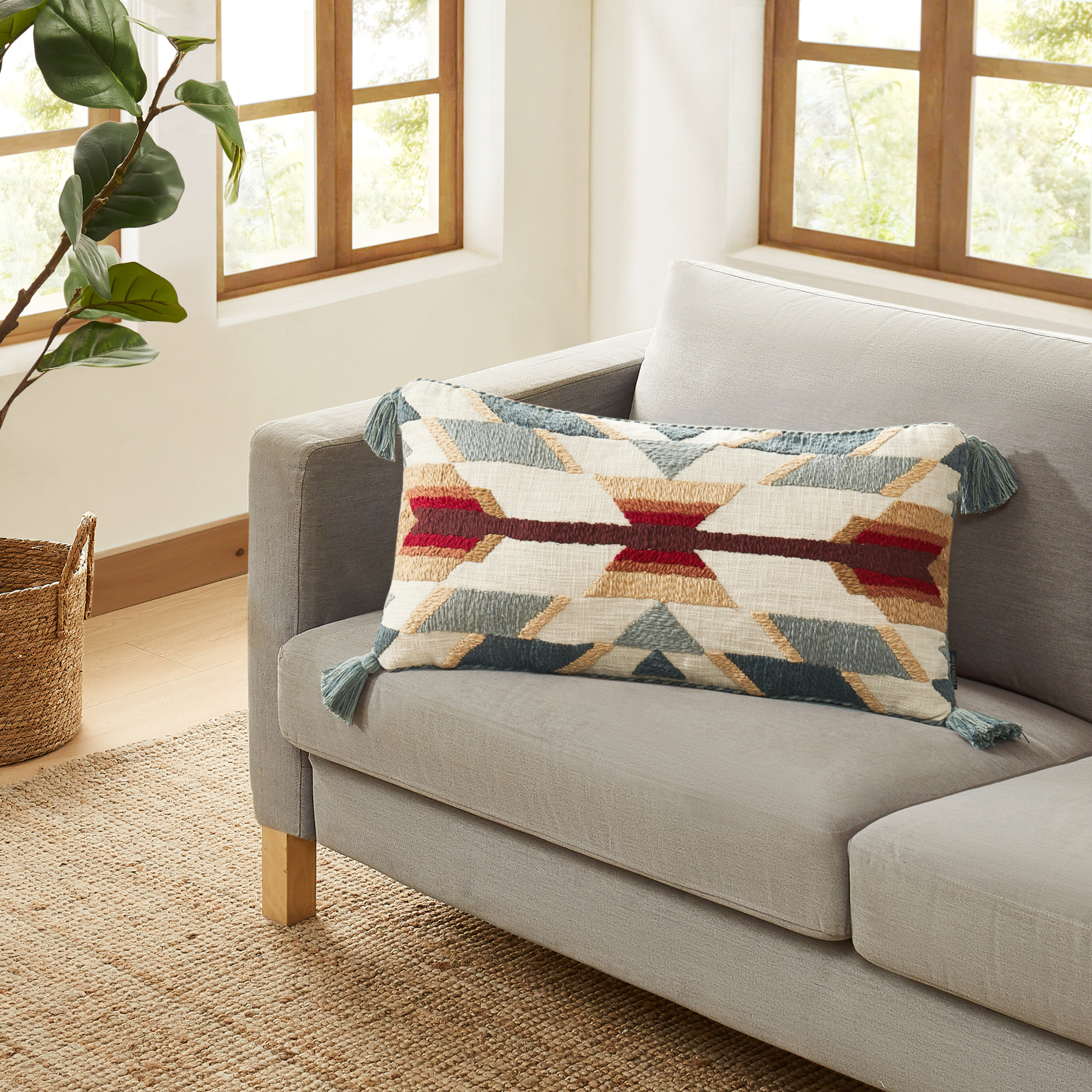 Pendleton Prairie Trail Hug Pillow Slate 14x30" | Wayfair